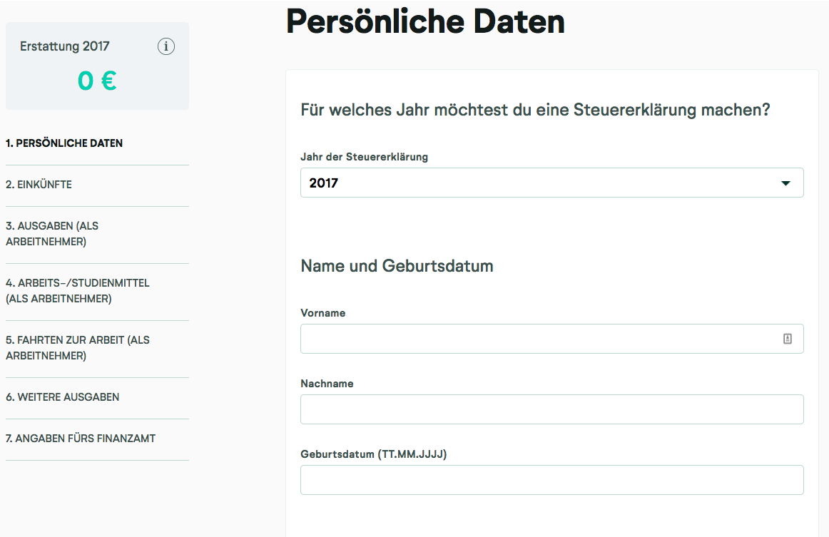 Persönliche Daten – Helpcenter